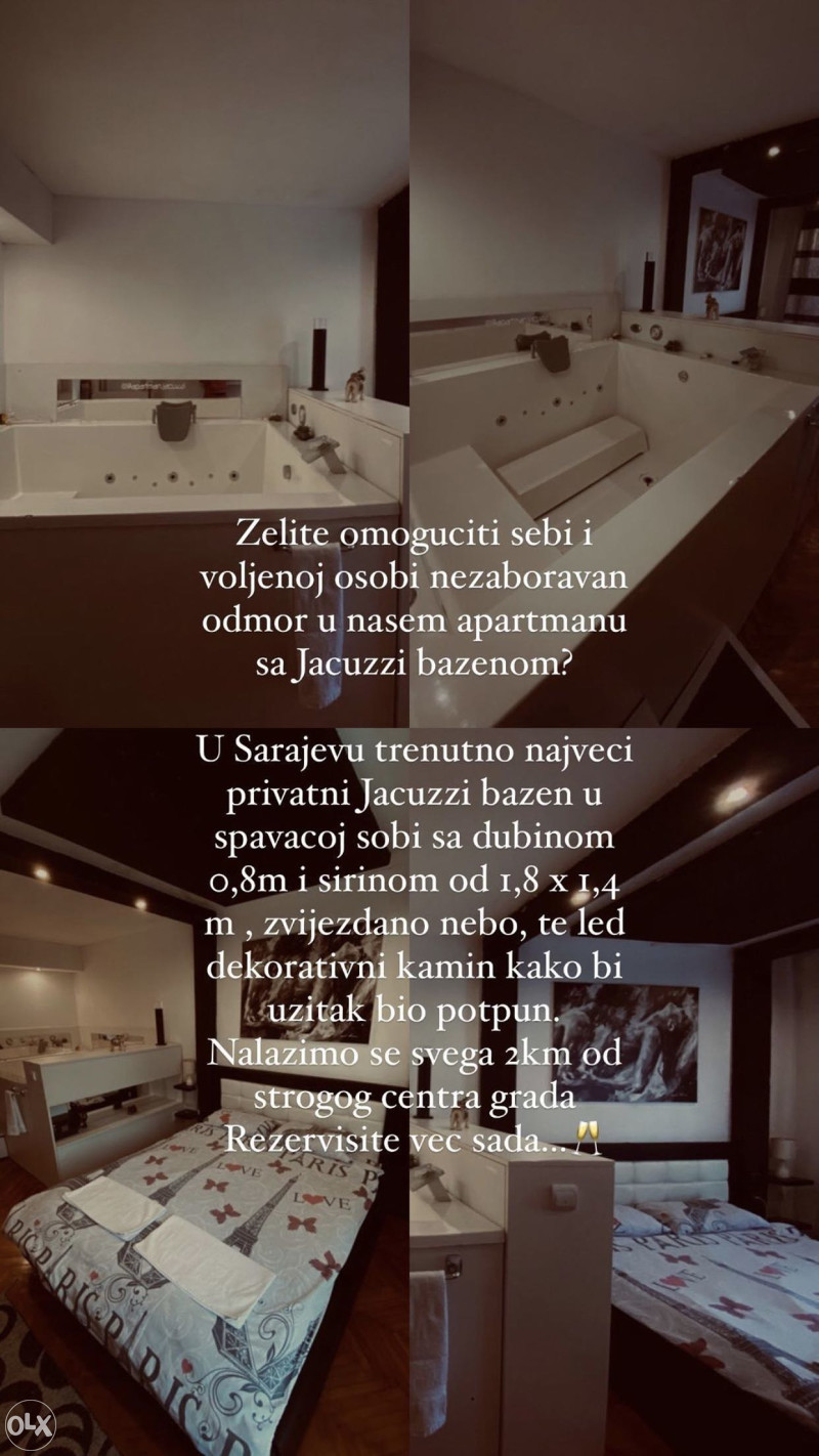 Stan na dan Apartman Jacuzzi Sarajevo - Stanovi - OLX.ba