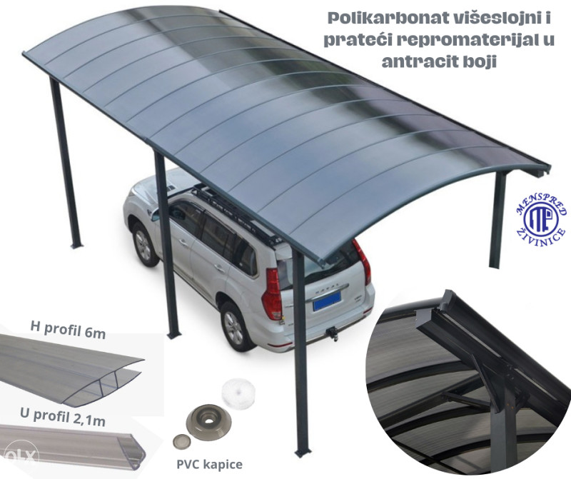 Nadstrešnica garaža za auto terasu polikarbonat carport - Tende terase ...