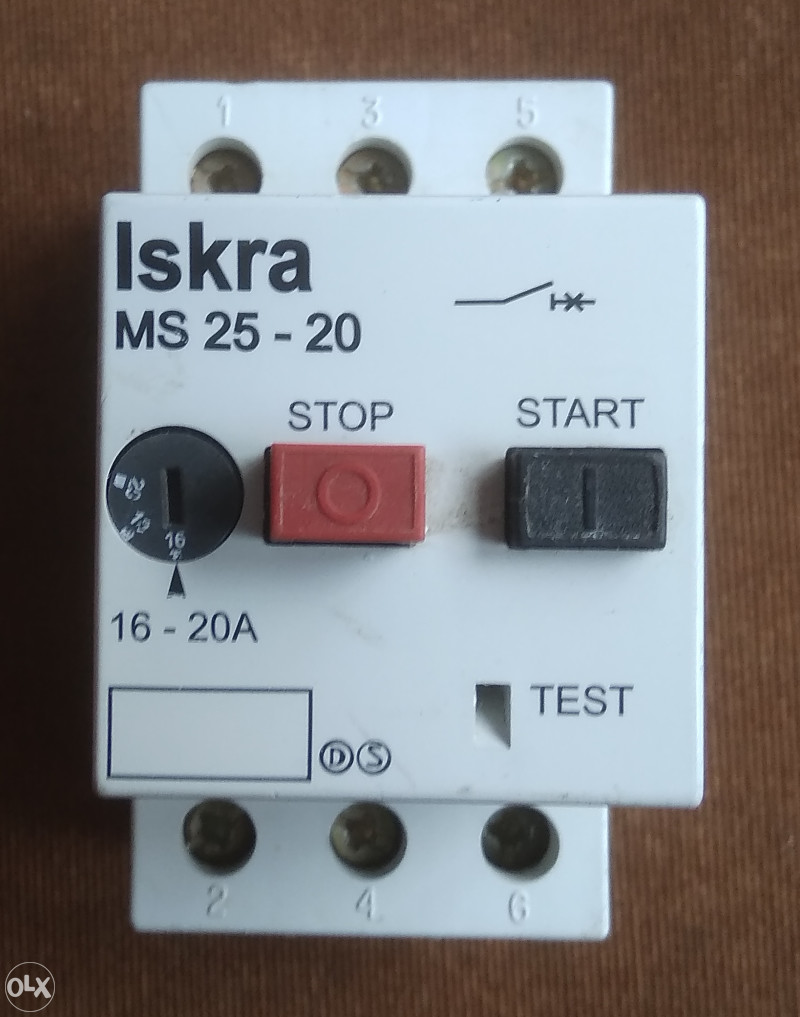 Zaštitna sklopka Iskra MS 25-20 - Ind. sklopke i prekidači - OLX.ba