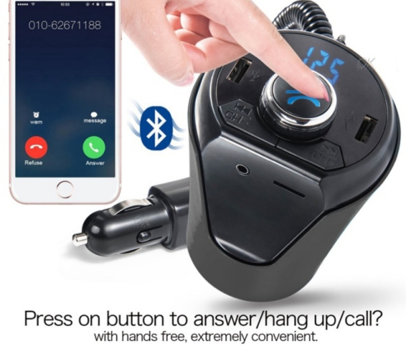 AUTO BLUETOOTH USB TRANSMITER PUNJAC BT CASA NA UPALJAC - FM ...