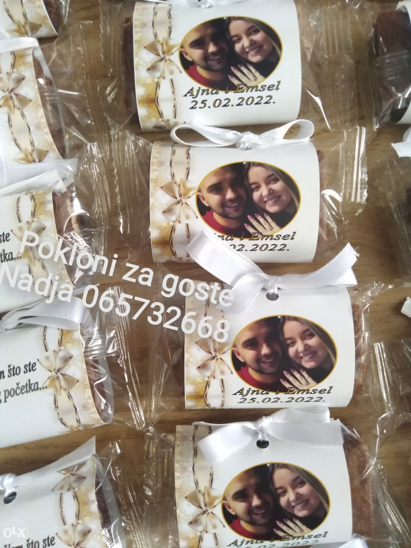 Poklon za goste zahvalnice sa torticom +POKLON POSTER - Dekoracije za vjenčanja - OLX.ba