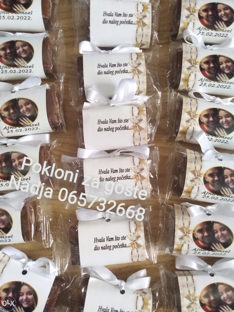 Poklon za goste zahvalnice sa torticom +POKLON POSTER - Dekoracije za vjenčanja - OLX.ba