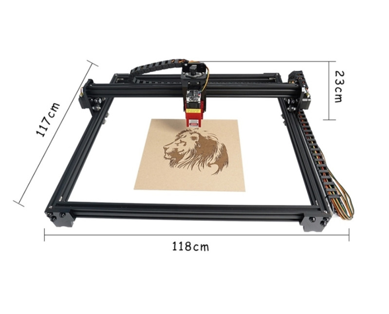 CNC 100x100cm laser 15W, laserski graver + frezer - Za obradu drveta ...