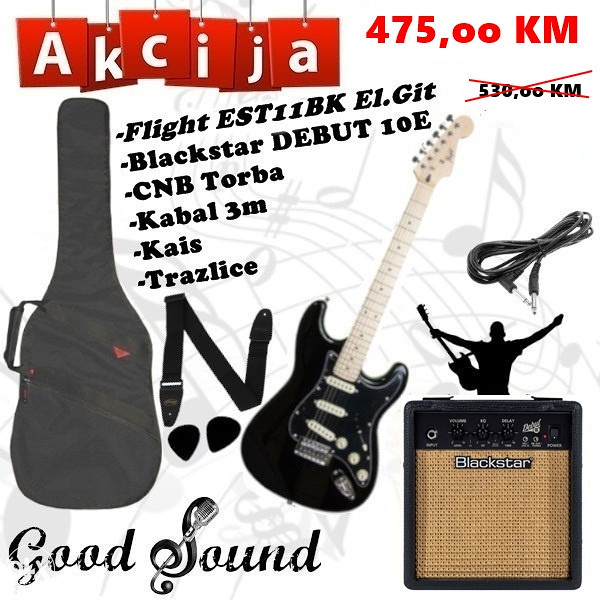Gitara elektricna, pojacalo FLIGHT/BLACKSTAR SET - Električna gitara - OLX.ba
