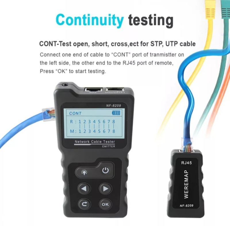 Tester ožićenja kablova RJ45 za STP i UTP kablove - Detektori - OLX.ba