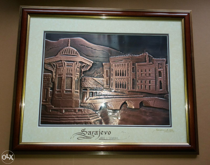 Sarajevo - Bakrorez zidna slika - Umjetničke slike - OLX.ba