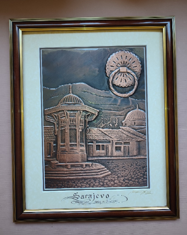 Sarajevo - Bakrorez zidna slika - Umjetničke slike - OLX.ba