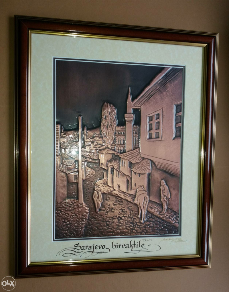 Sarajevo - Bakrorez zidna slika - Umjetničke slike - OLX.ba