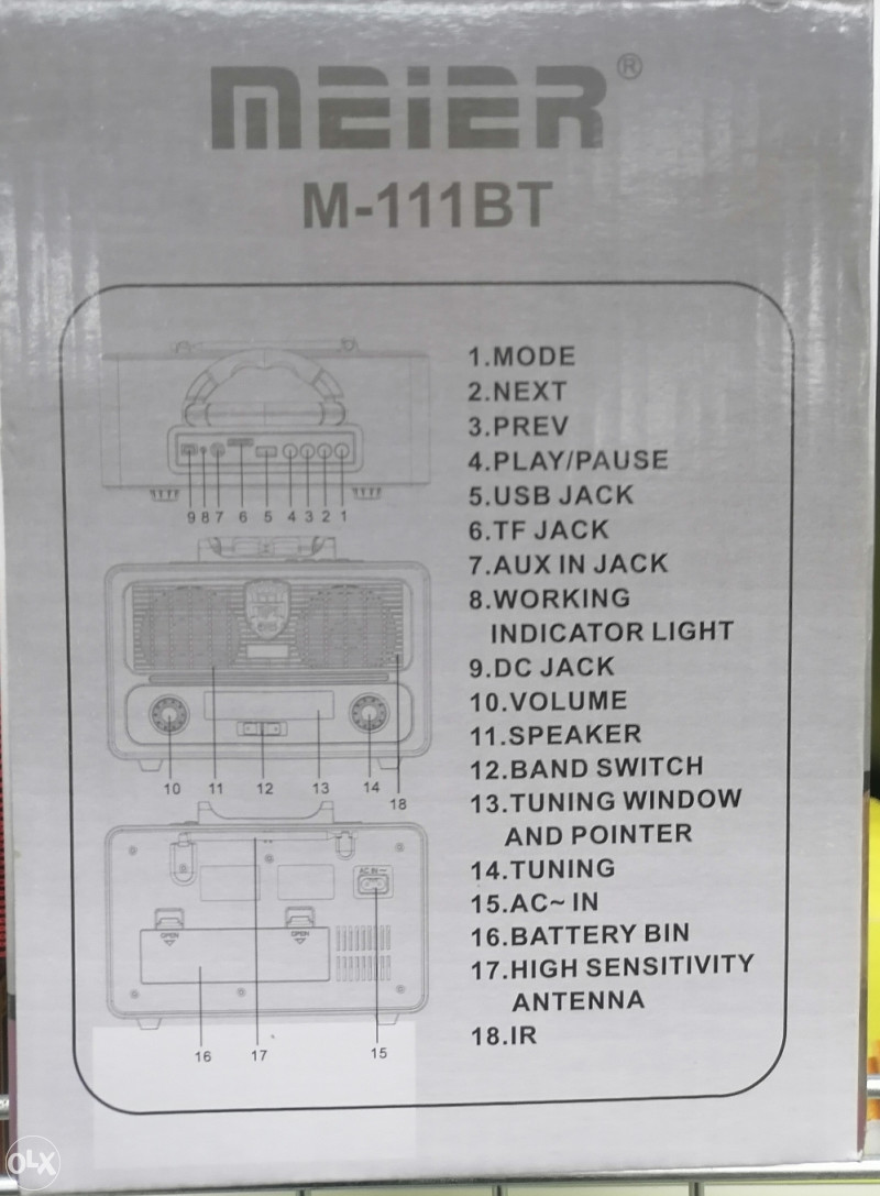 Radio Meier M-111BT Usb,Bluetooth /novo/ - Radio i walkman uređaji - OLX.ba