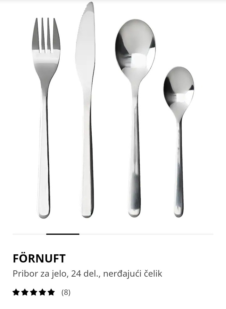Escajg za 6 osoba (24 dijela) Ikea - Kašike, viljuške i noževi - OLX.ba