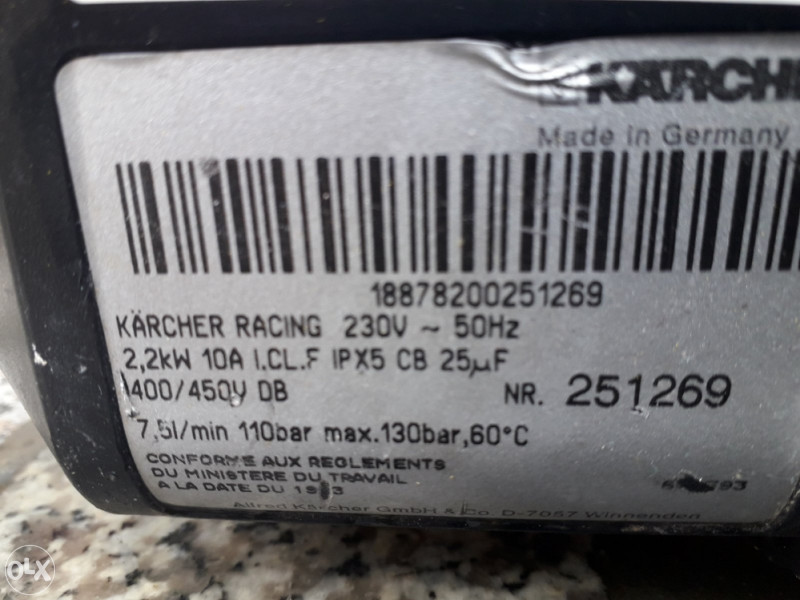 Karcher Racing 130 bari vap masina za pranje auta - Za pranje i ...