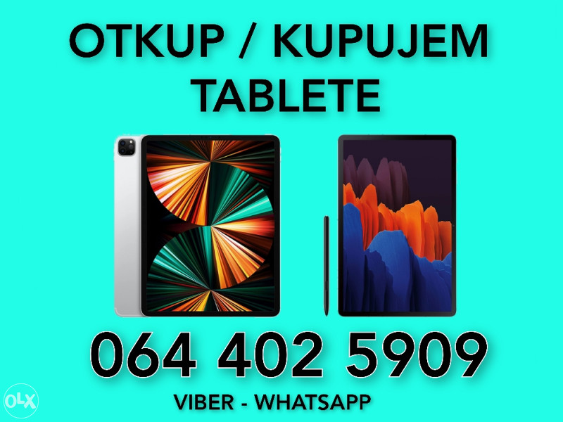 KUPUJEM OTKUP TAB - SAMSUNG GALAXY APPLE IPAD LENOVO - Tablet PCs - OLX.ba