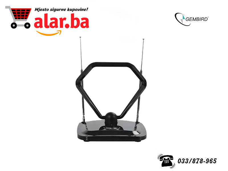 Antena sobna sa pojačalom, UHF/VHF, crna HDA 034BA - Antene za TV - OLX.ba