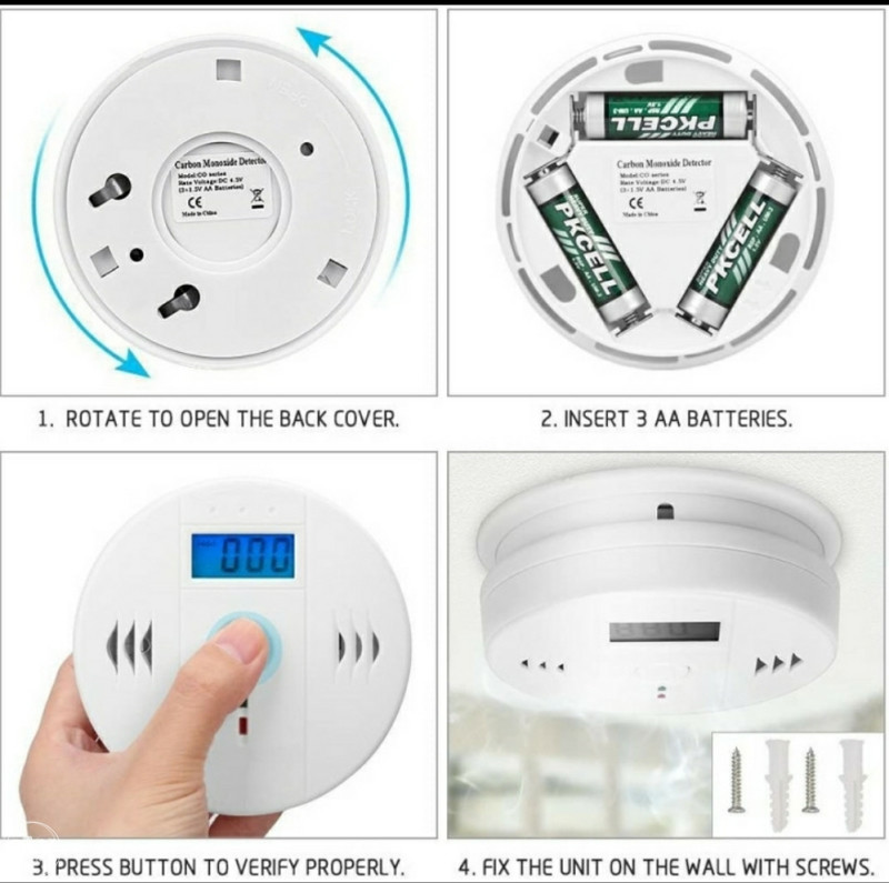 Detektor za ugljen monoksid / plin protivpozarni alarm - Detektori ...