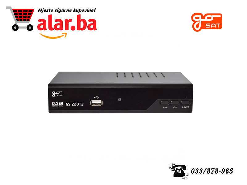 Prijemnik zemaljski, DVB-T2 FullHD H.265/HEVC GS 220T2 - Resiveri / Prijemnici - OLX.ba