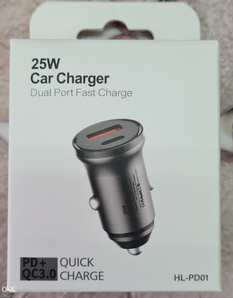 Auto punjac (glava-adapter) 25W type-c i type- A - Punjači - OLX.ba