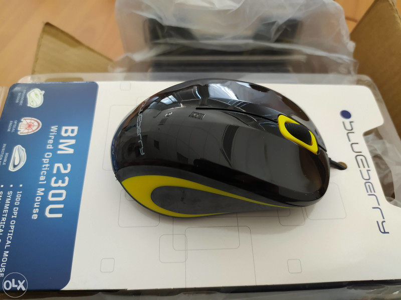 Miš za PC Blueberry BM 230U USB crno žuti - Miševi - OLX.ba