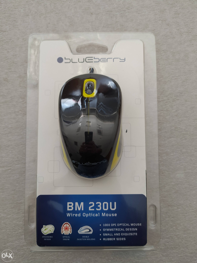 Miš za PC Blueberry BM 230U USB crno žuti - Miševi - OLX.ba