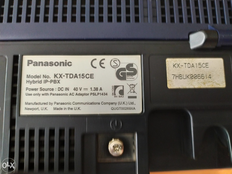 Panasonic KX-TDA15 tel centrala KX-T7630 sistemski tel - Telefonske ...