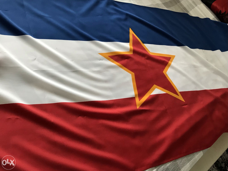 ORIGINAL zastava SFRJ..svila..dimenzija 180x90..NOVO.. - Zastave - OLX.ba