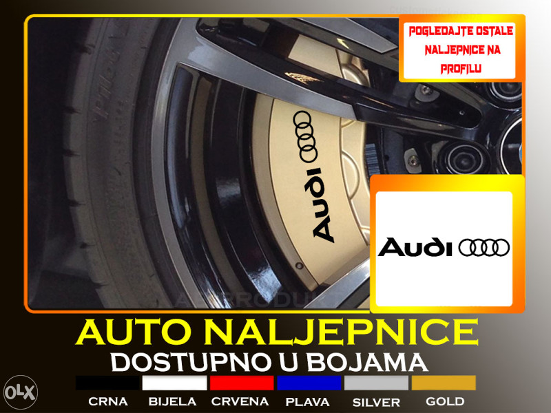 Audi 1 Naljepnica / Naljepnica za pakne kociona klijest - Naljepnice ...