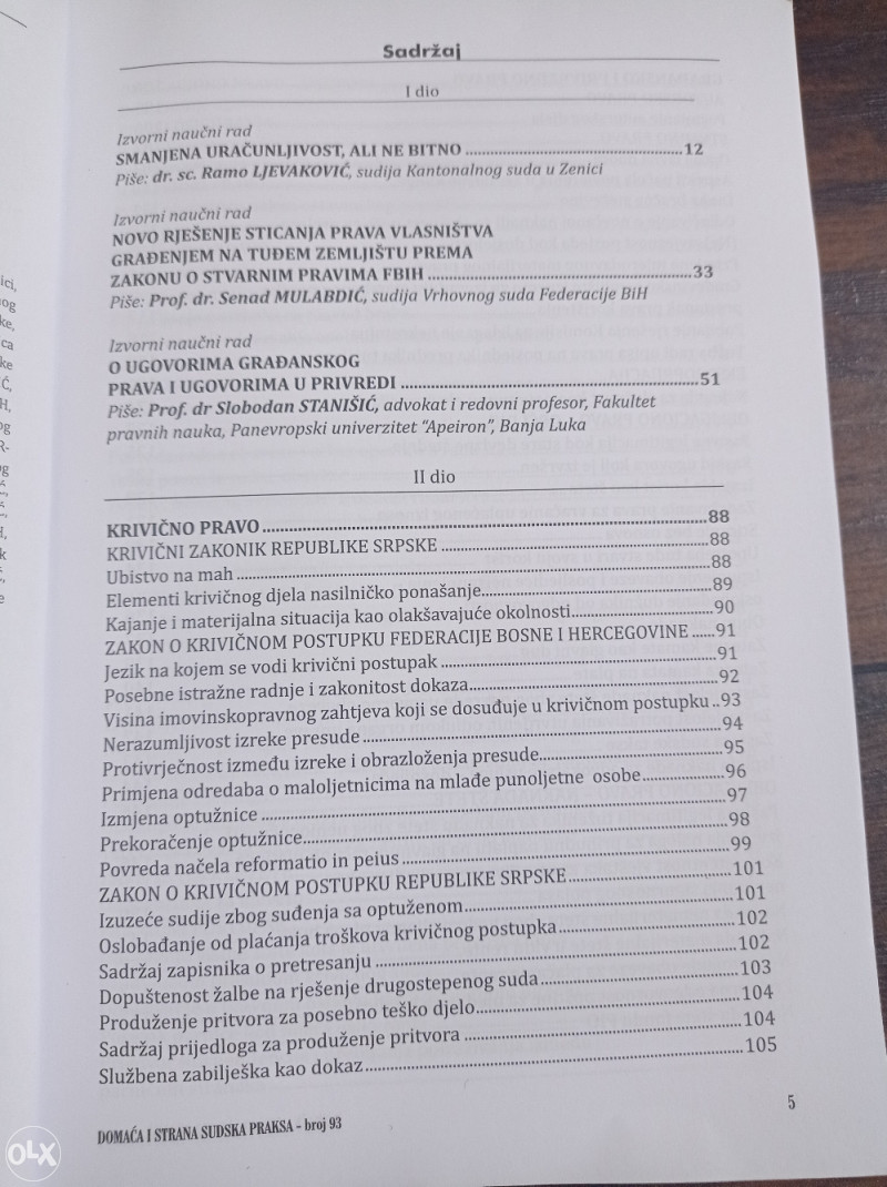 SUDSKA PRAKSA - Stručne - OLX.ba