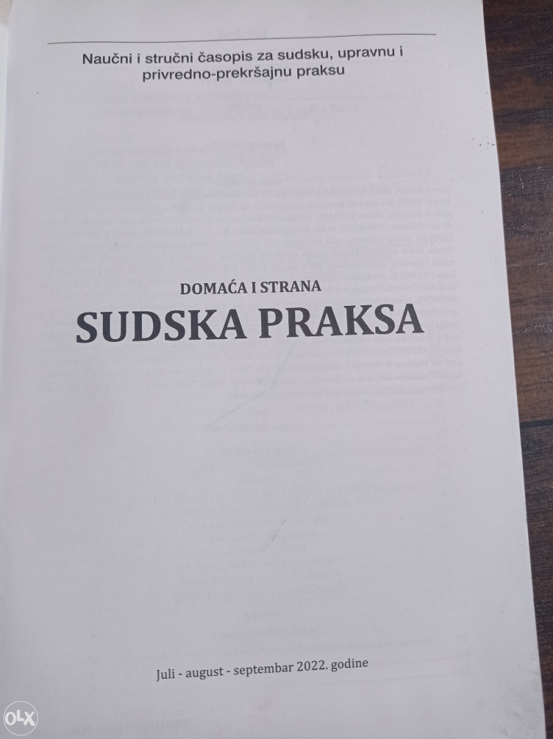 SUDSKA PRAKSA - Stručne - OLX.ba