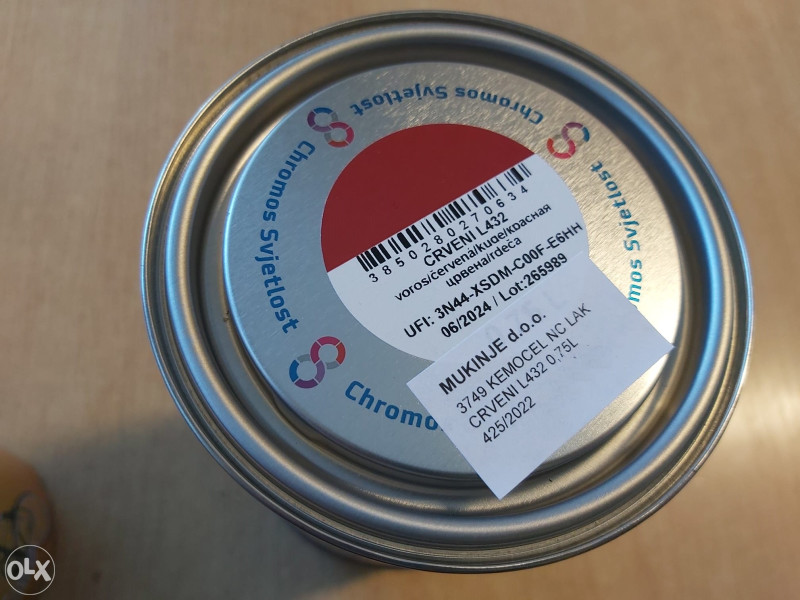 BOJA ZA METAL KEMOCEL CRVENA NITRO 0,75L - Boje i lakovi - OLX.ba