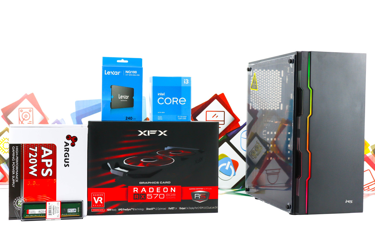 Gaming PC Fighter V325-01; i3-10105F; RX 570 DOPER-TECH - Desktop Računari - OLX.ba
