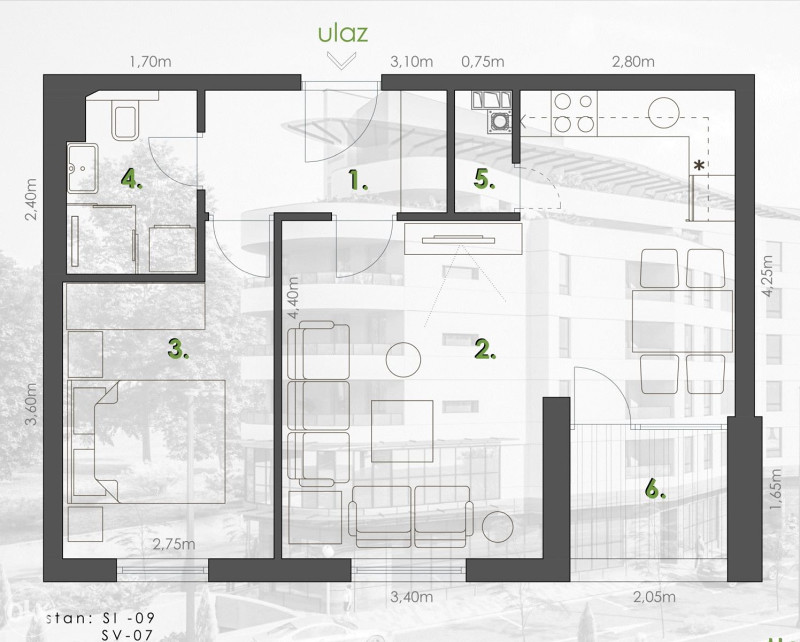 Dvosoban stan 50 m2 SPO GREEN ESTATE Tuzla - Stanovi - OLX.ba