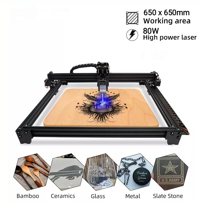 CNC 65x65cm laser 80W + frezer, laserski rezac i graverka - Za obradu ...