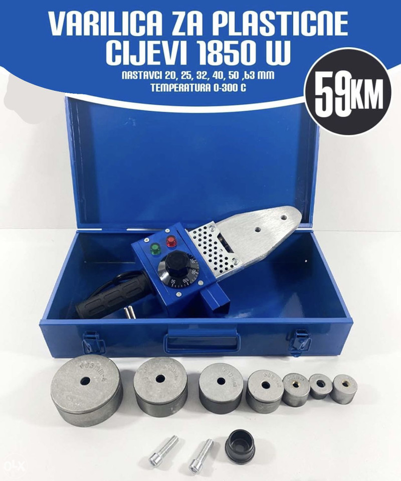 Pegla varilica za plasticne cijevi 1850W - Za obradu gume i plastike - OLX.ba