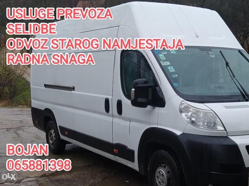 KOMBI PREVOZ ODVOZ NAMJESTAJA SELIDBE 065881398 - Prijevoz robe, selidbe, utovar, istovar - OLX.ba