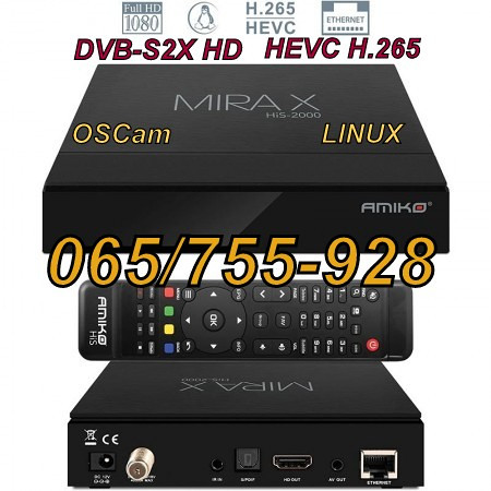 Amiko Mira X HiS-2000 DVB-S2X HEVC H.265 resiver - Resiveri / Prijemnici - OLX.ba