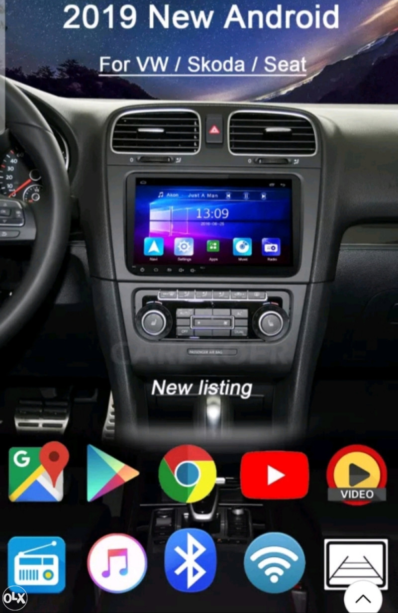 VW NAVIGACIJA USB ANDROID 9" Radio Passat GOLF 5 SKODA - CD/DVD/MC ...