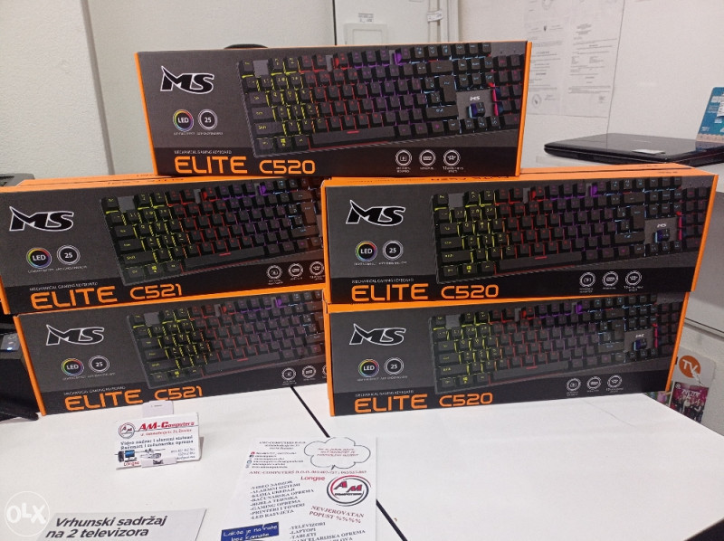 MS ELITE C521 Brown switch mehanička tastatura - Tastature - OLX.ba