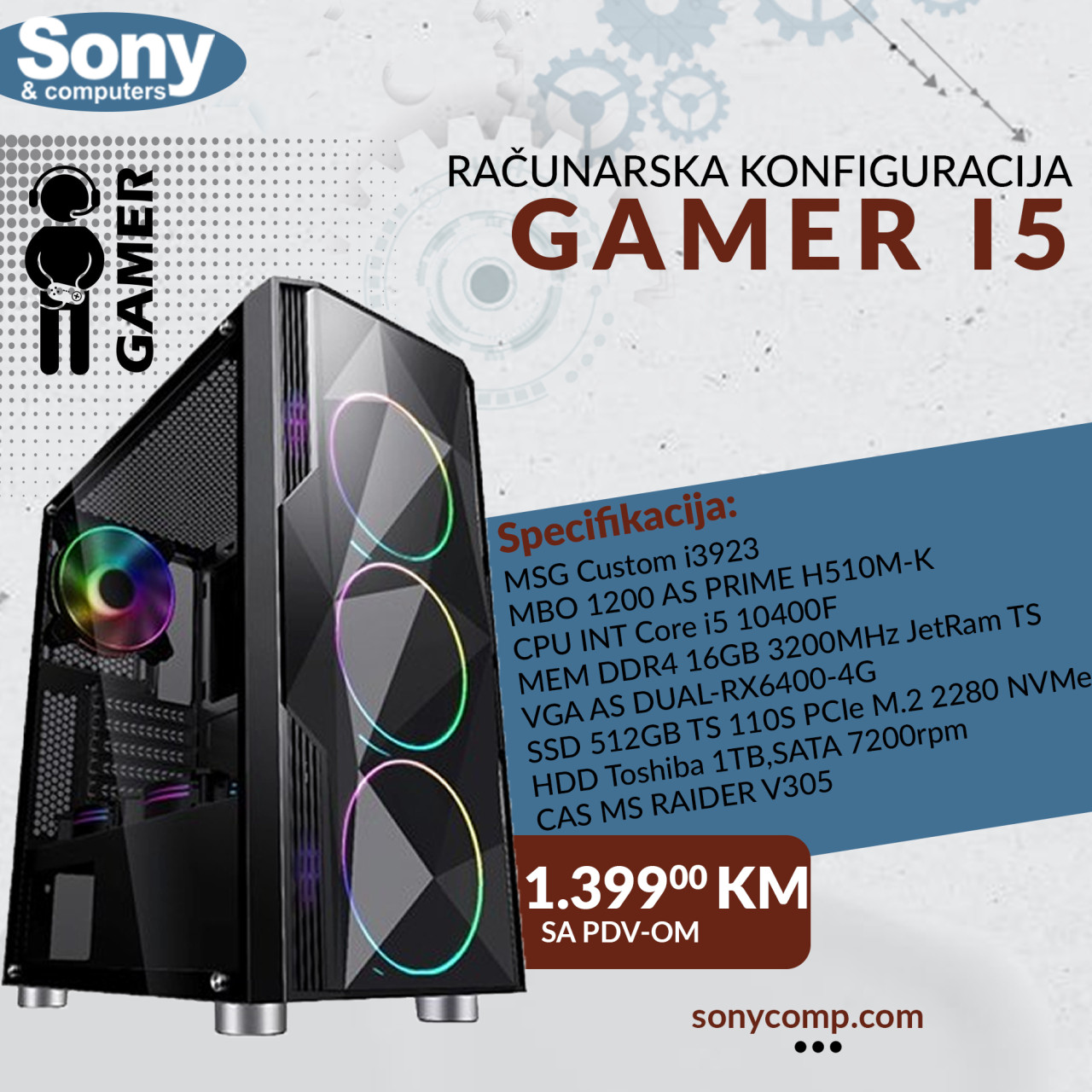 Racunar gamer MSG custon i3923 - Desktop Računari - OLX.ba