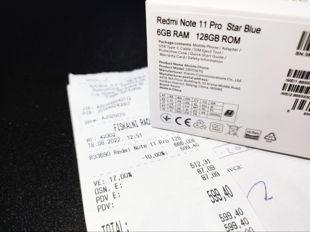 Xiaomi Redmi Note 11 Pro 6/128GB garancija 2 god !!! - Mobiteli - OLX.ba