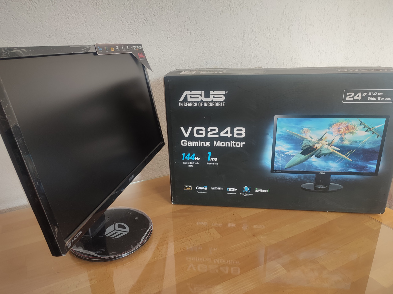 ASUS VG248QE Gaming Monitor 1ms 144Hz, 3D Vision Ready - Monitori - OLX.ba