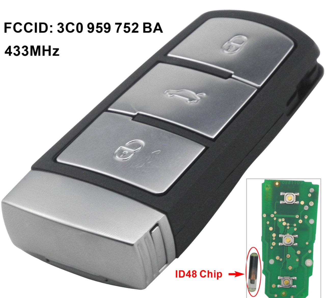 Kljuc Passat 6 B6 B7 CC kompletan ključ sa elektronikom - Brave i ...