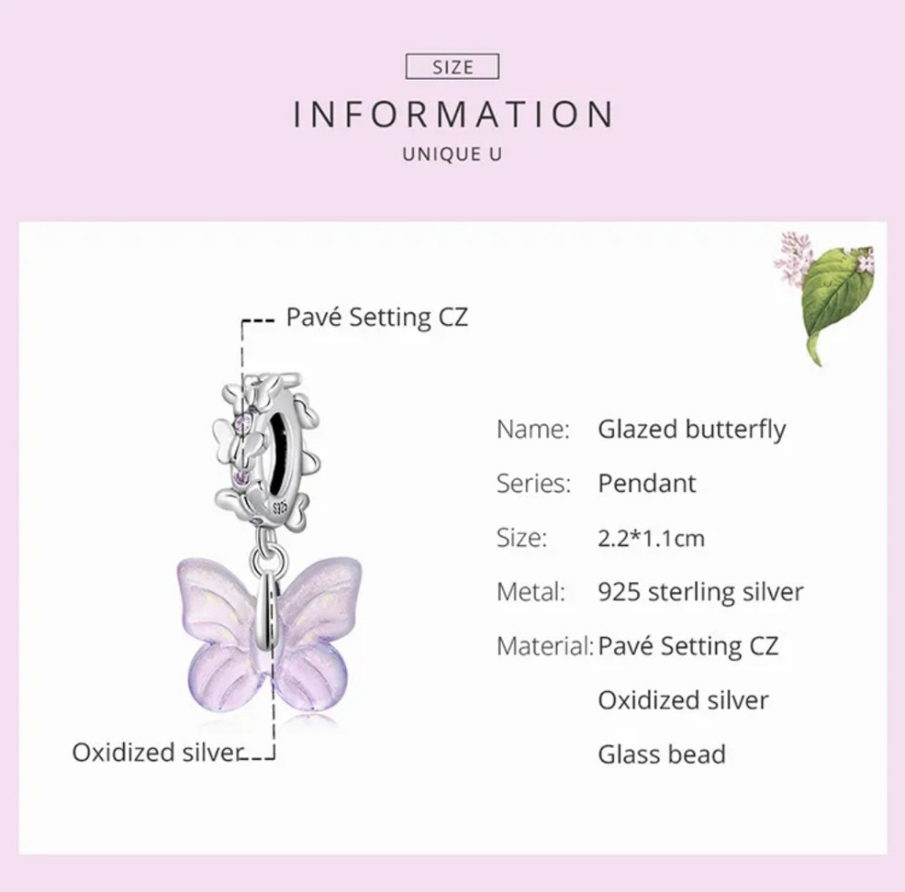 Privjesci ZA Pandora Narukvice Srebro 925 Leptir - Privjesci - OLX.ba