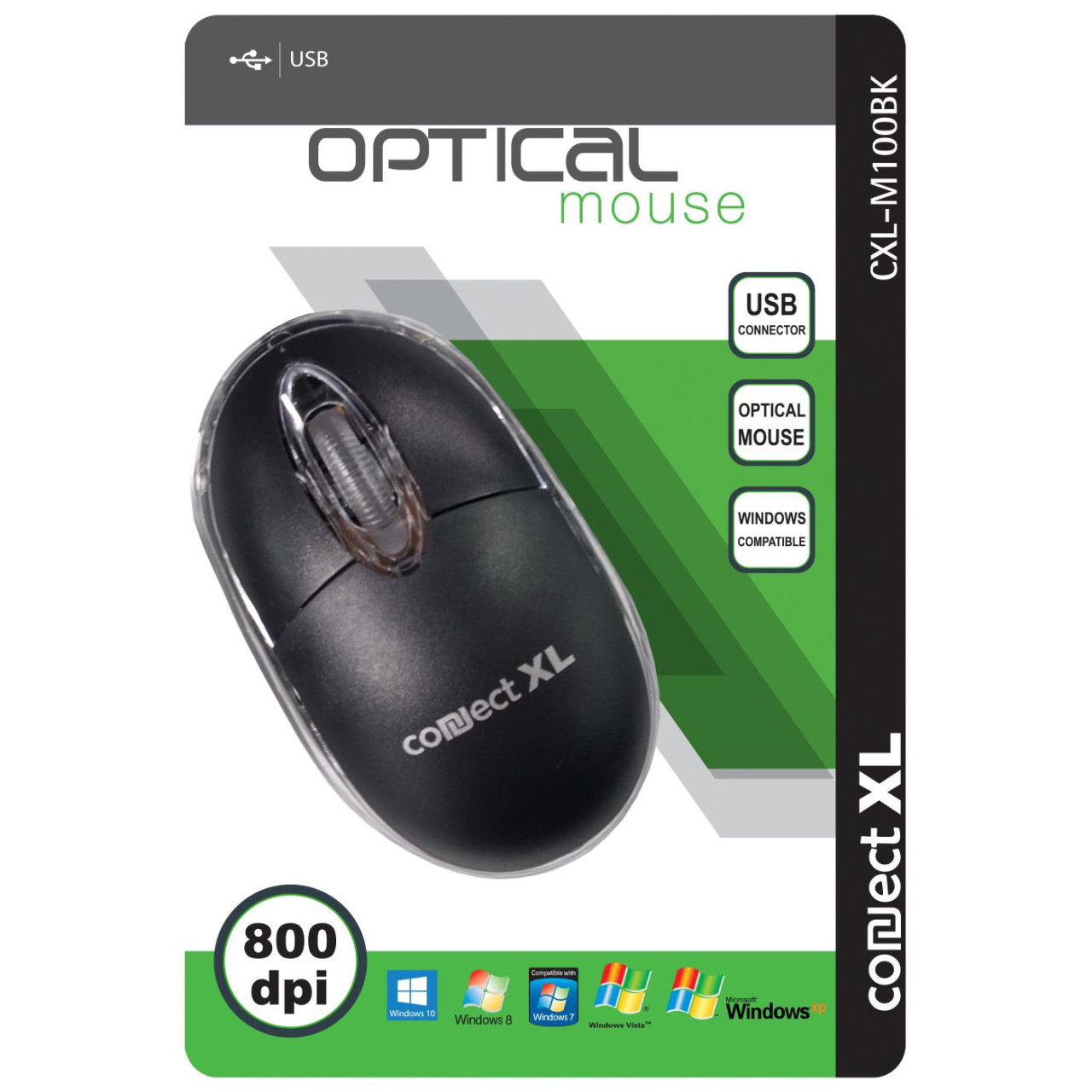 Connect XL Miš optički, 800dpi, USB, crna boja - CXL- - Miševi - OLX.ba