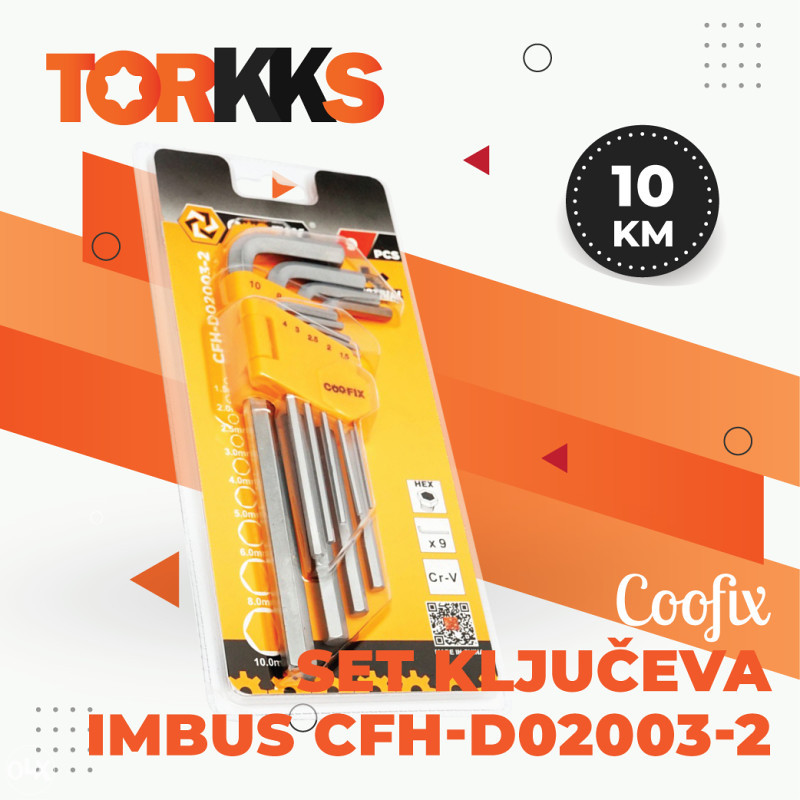 Set imbus kljuceva Coofix 9kom - Gedore i ključevi - OLX.ba