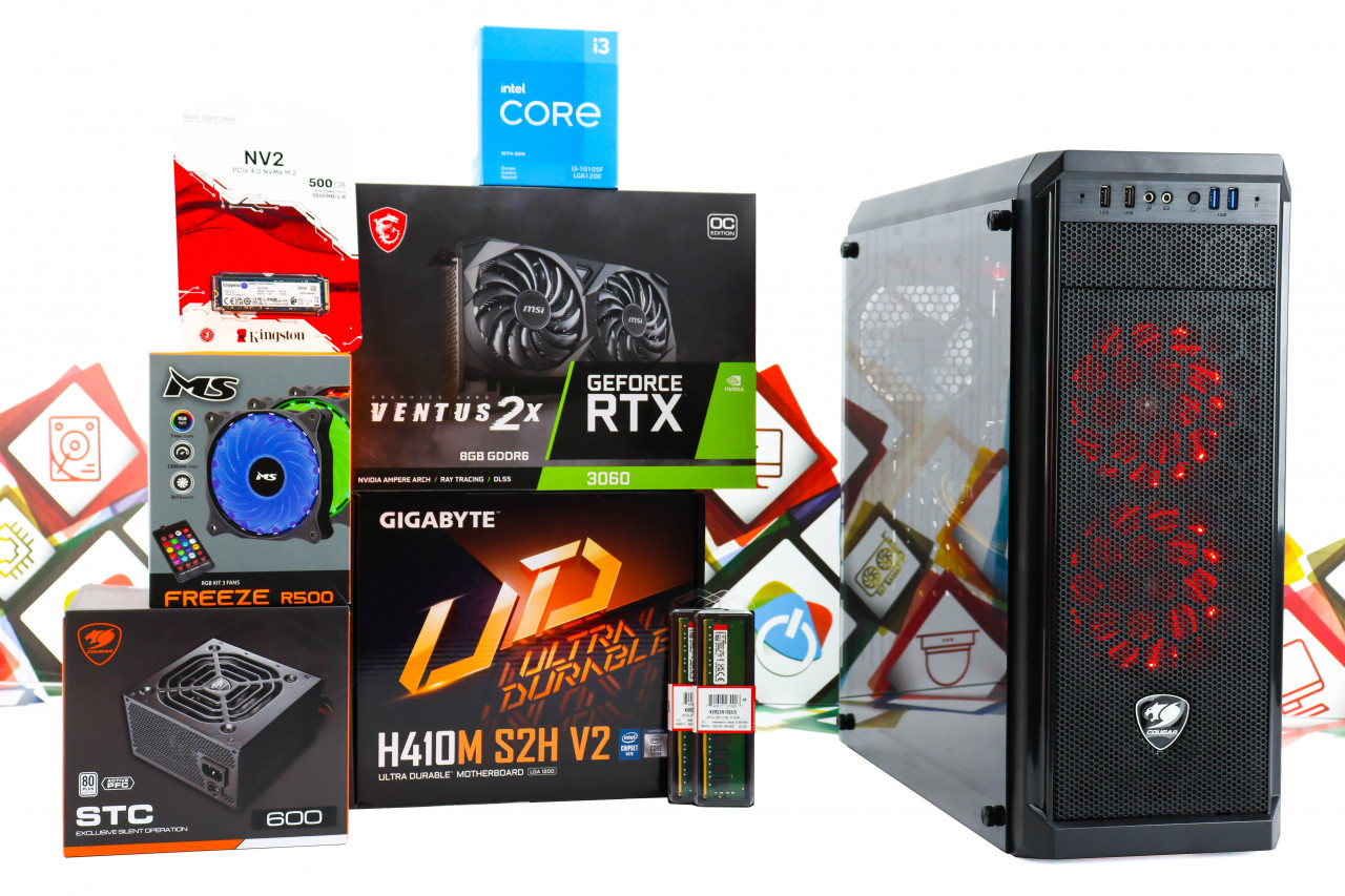 Gaming PC Cougar MX330-G-05; i3-10105F; RTX 3060 DOPER - Desktop ...