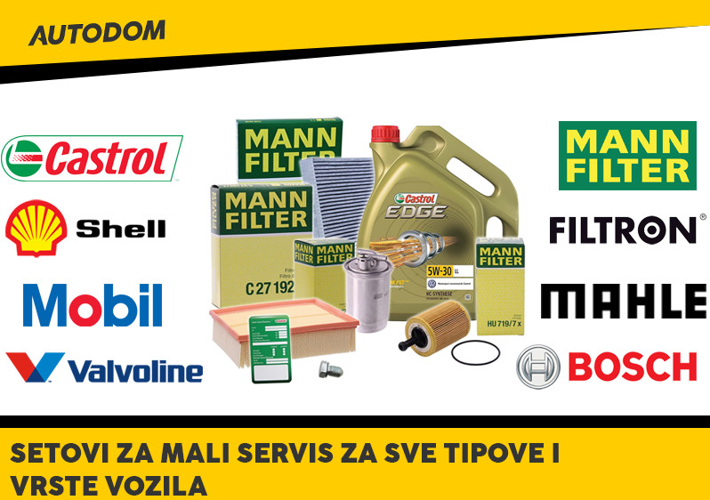 MALI SERVIS ZA SVE VRSTE VOZILA ULJE FILTERI AUTODOM - Filteri za ...