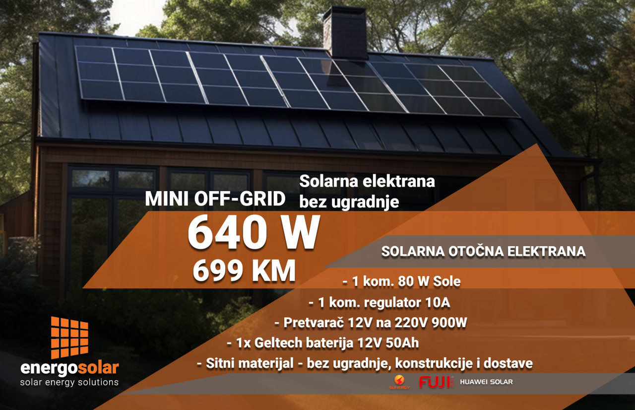 Mini off-grid solarna elektrana 640Wh - vikend set - Solarna oprema - OLX.ba