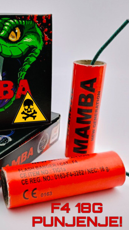 Petarda MAMBA F4 18g 2024 (pojačana verzija petarde ) - Pirotehnika ...