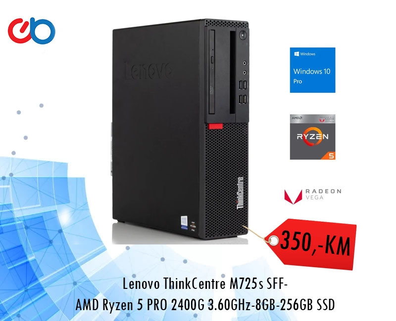 Lenovo ThinkCentre M725s SFF-AMD Ryzen 5 PRO 2400G 8GB-256SSD - Desktop ...
