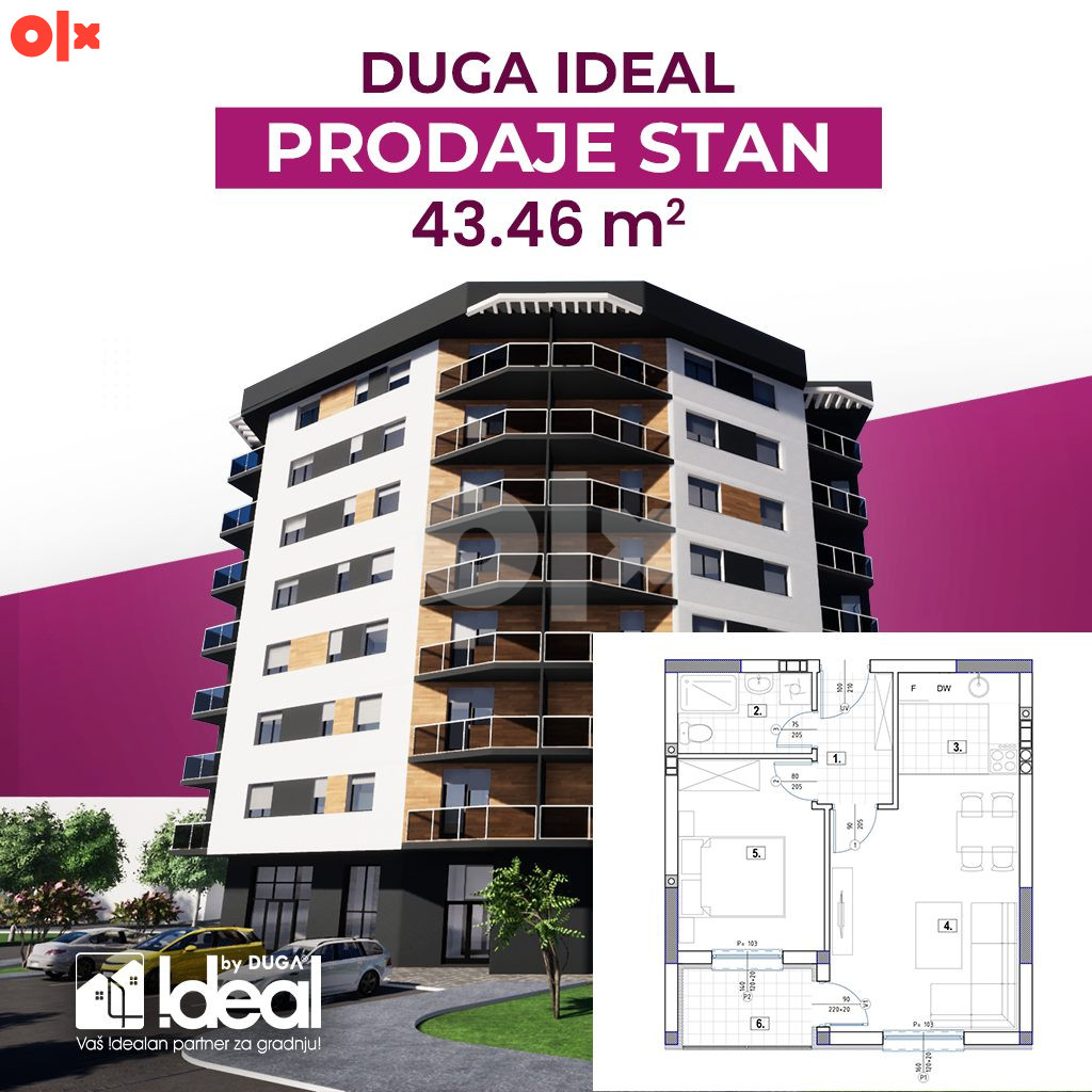 Stan Doboj centar 43.46m2 - Stanovi i apartmani - OLX.ba