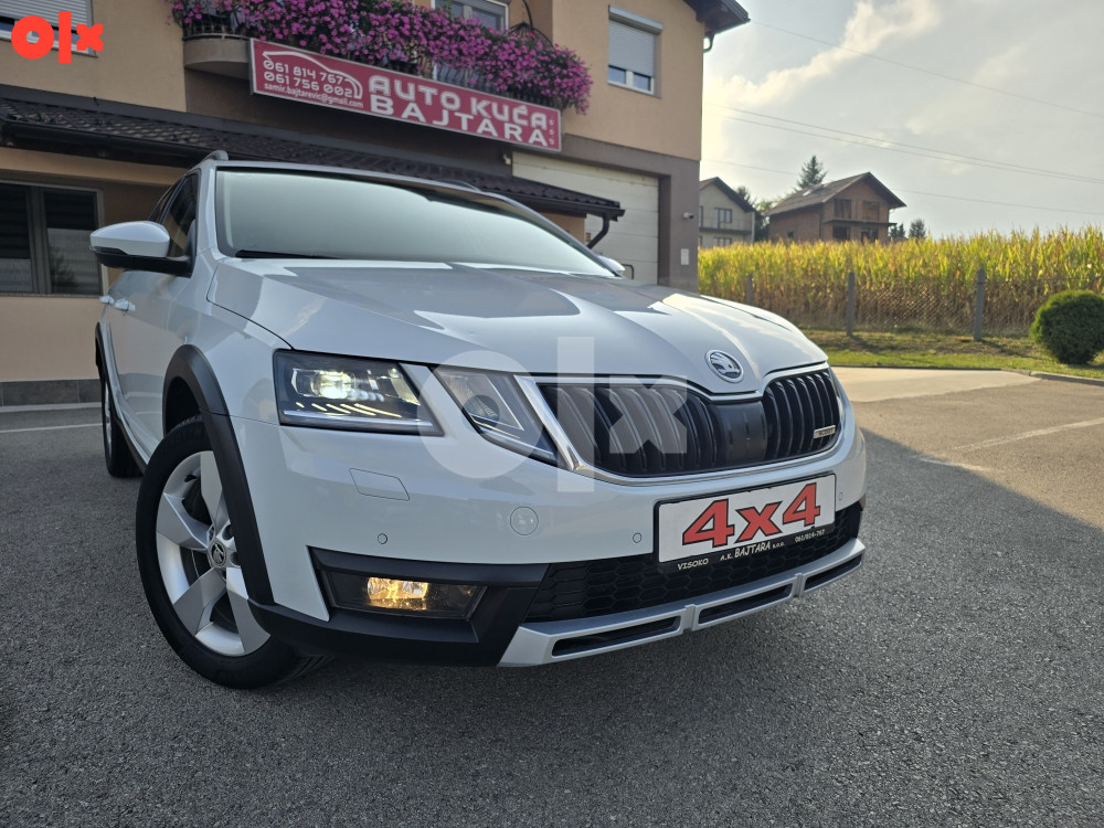 ŠKODA OCTAVIA SCOUT 2.0TDI 4X4 135 KW 12/2018 GOD,UVOZ,TOP STANJE - Automobili - OLX.ba